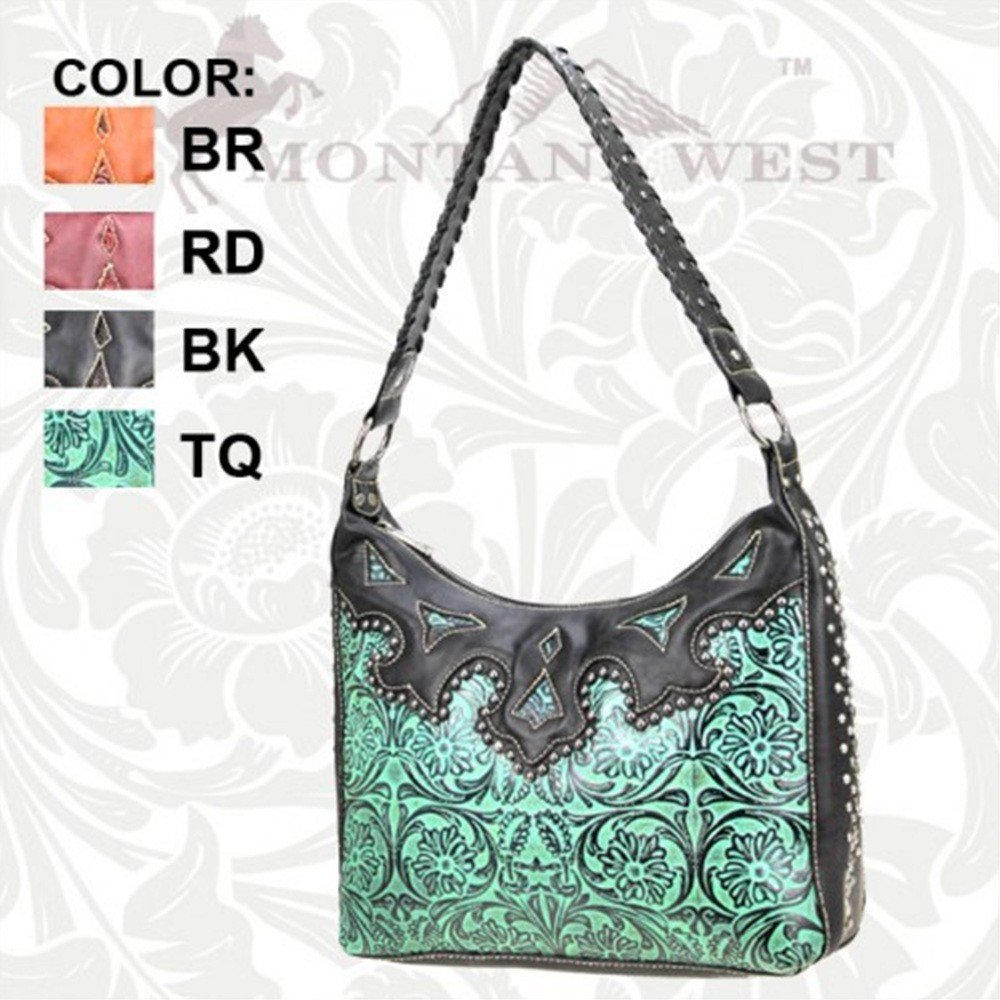 TR-CA-119 Cheyenne Autumn Collection Trinity Ranch Handbag-Turquoise