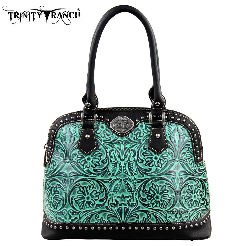 TR15-L8568 Montana West Trinity Ranch Tooled Design Collection Handbag ...