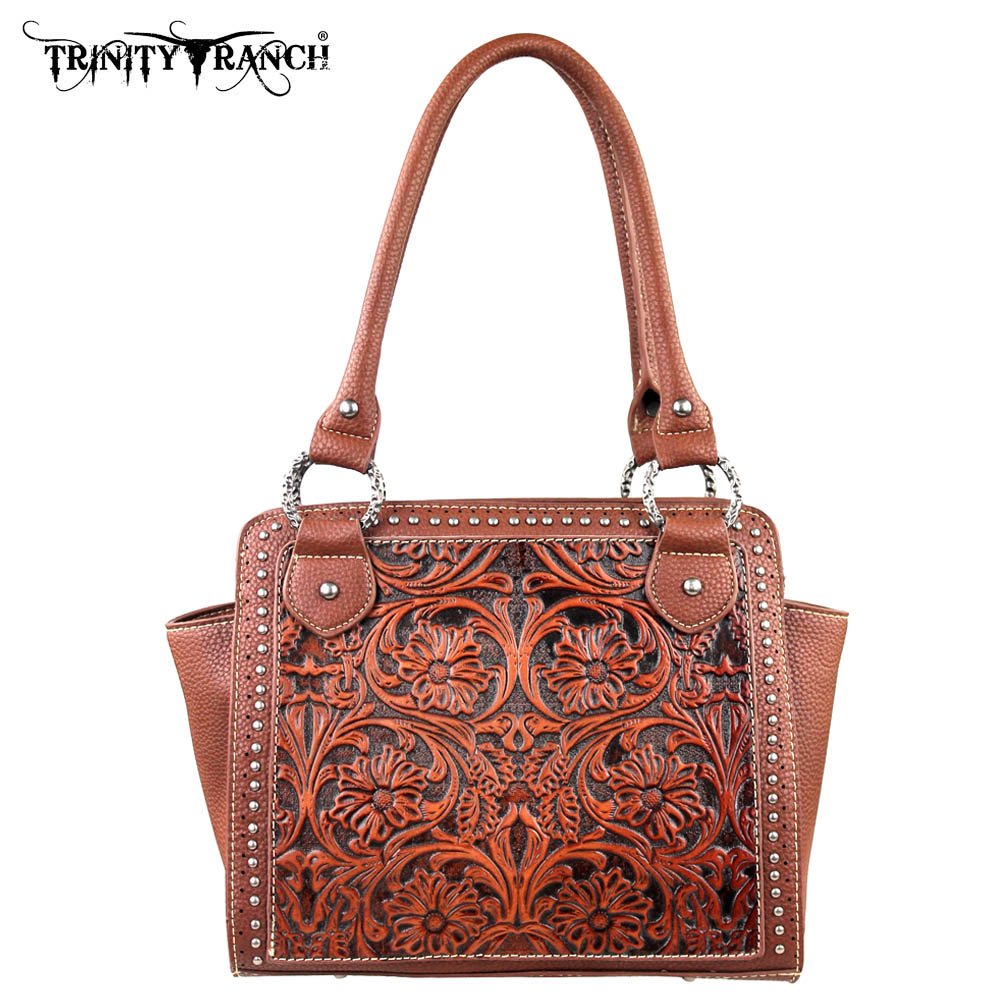 TR18-L8250 Montana West Trinity Ranch Tooled Design Collection Handbag ...